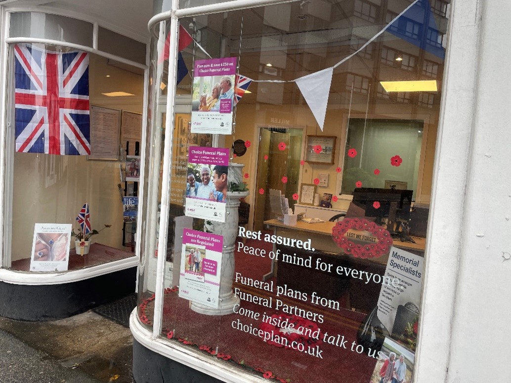 Remembrance Day Window - Doves Funeral Directors