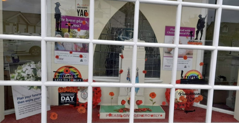 Remembrance Day Window - Doves Funeral Directors